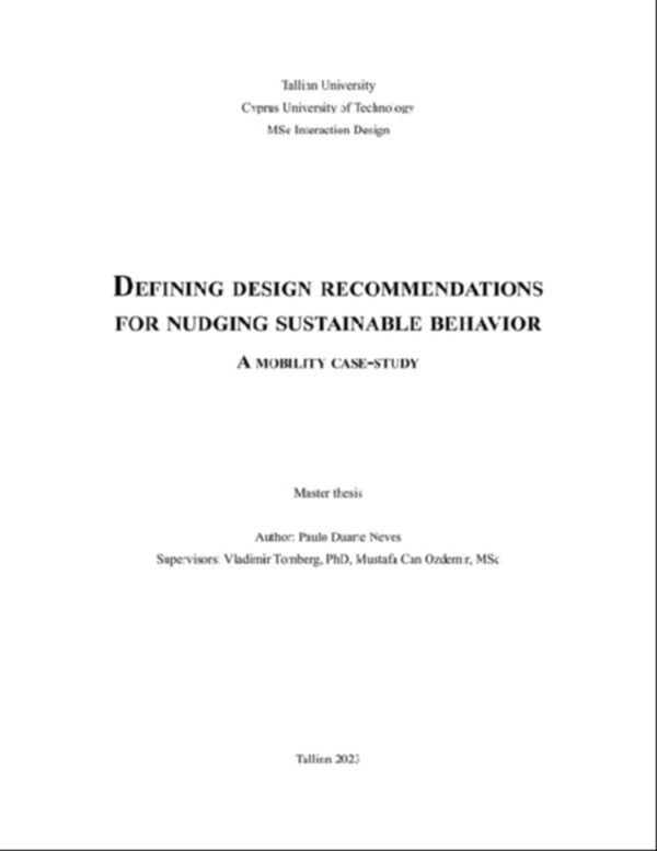 Defining Design Recommendations for Nudging Sustainable Behaviour. A ...