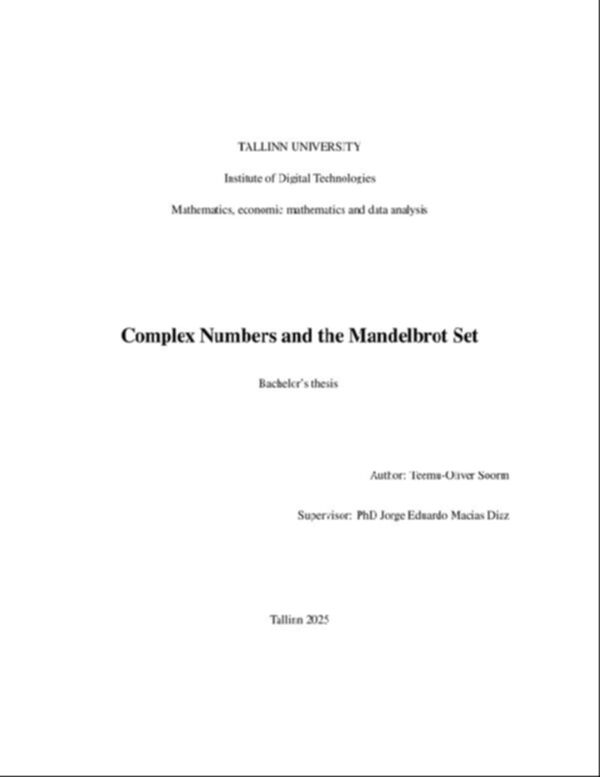 Complex Numbers and the Mandelbrot Set | ETERA