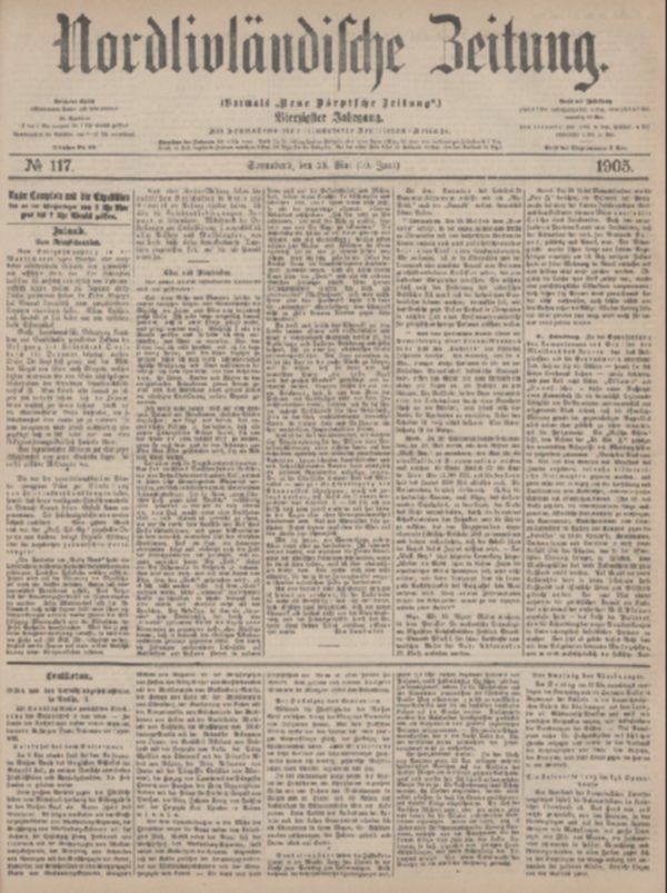 Nordlivländische Zeitung | ETERA