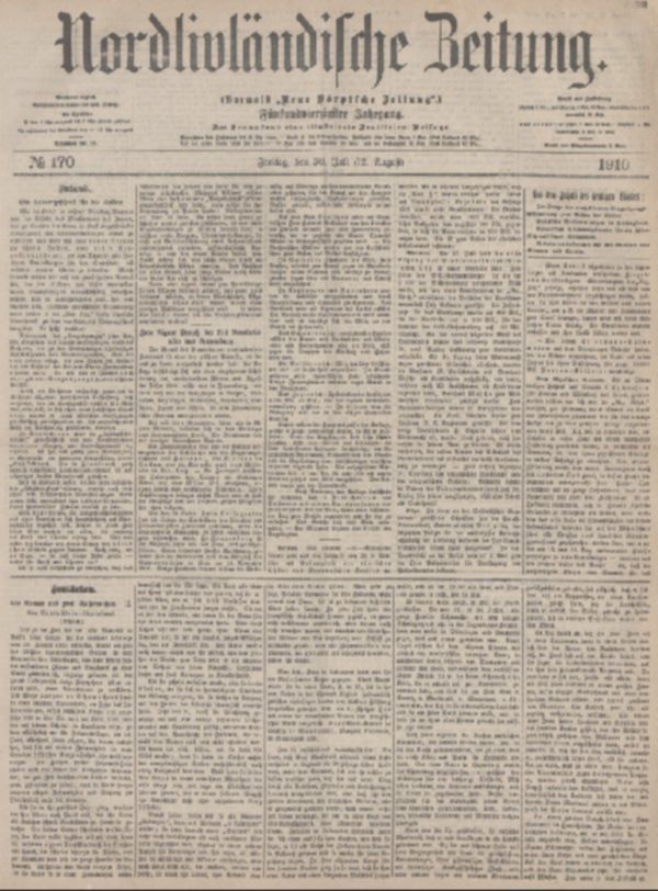 Nordlivländische Zeitung | ETERA